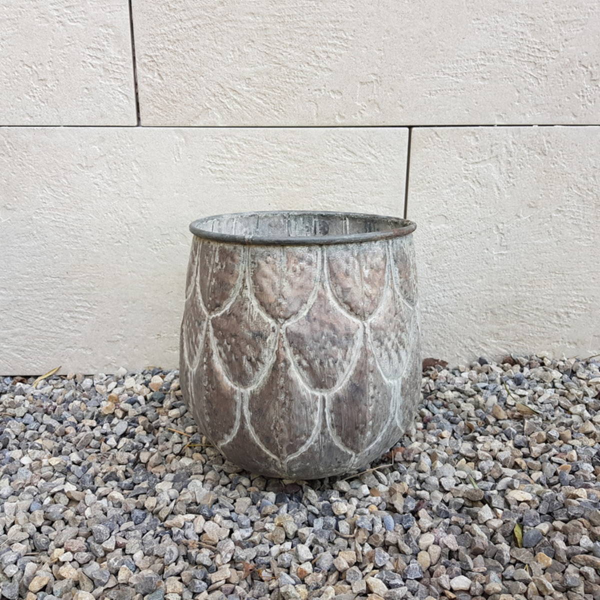 Superbe cache pot en métal, Ø 20 cm
