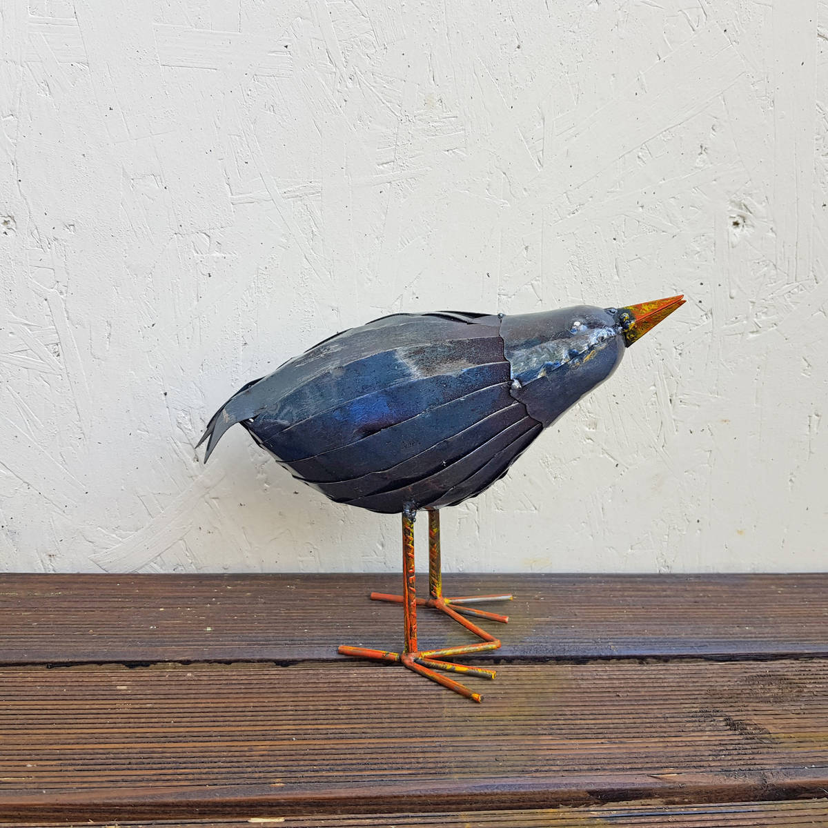 Corbeau en métal, 22 x 17cm