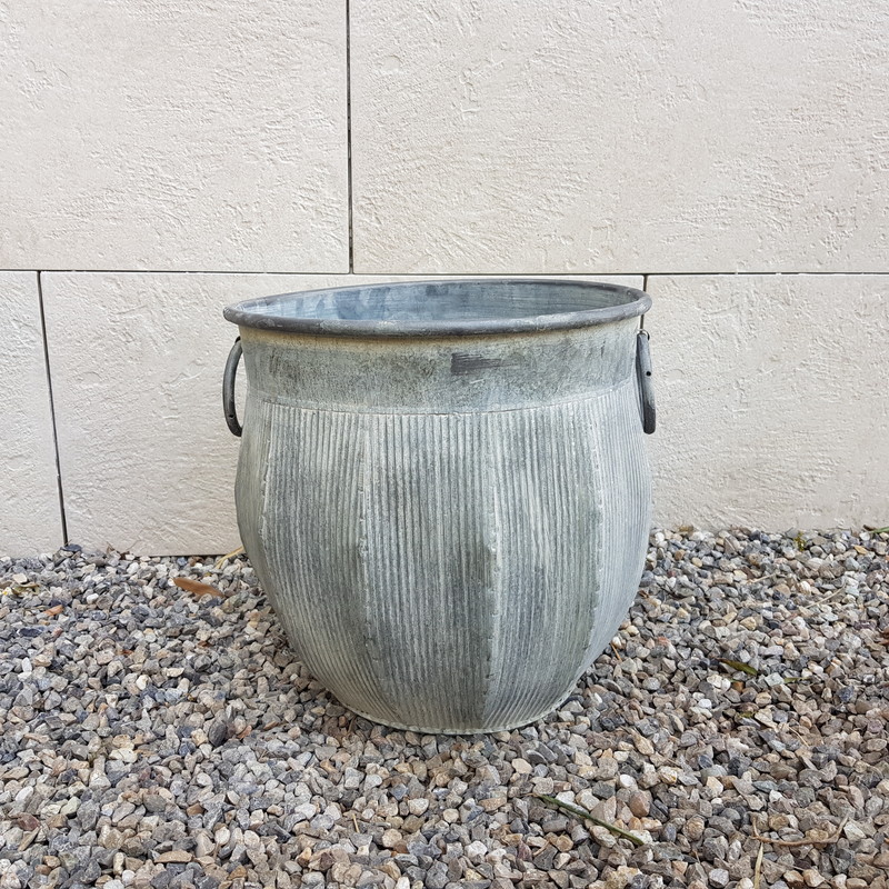 Superbe cache pot en métal, Ø 31 cm